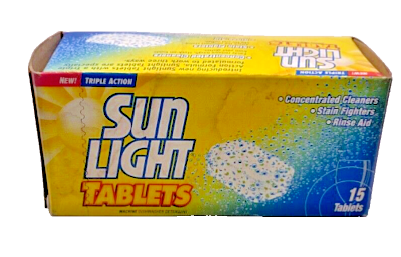 VINTAGE Sun Light Tablets Machine Dishwasher Detergent / 15 tablets ...